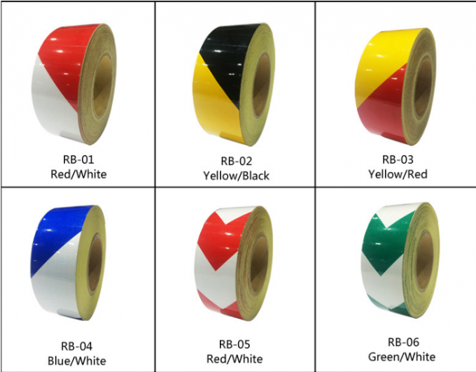 Microprismatic Car Reflective Stickers Red And White Retroreflective Tape